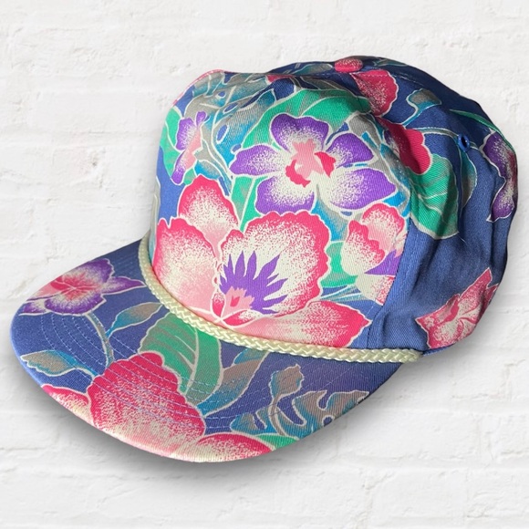 San Sun | Accessories | Vintage 8s San Sun Floral Hat | Poshmark